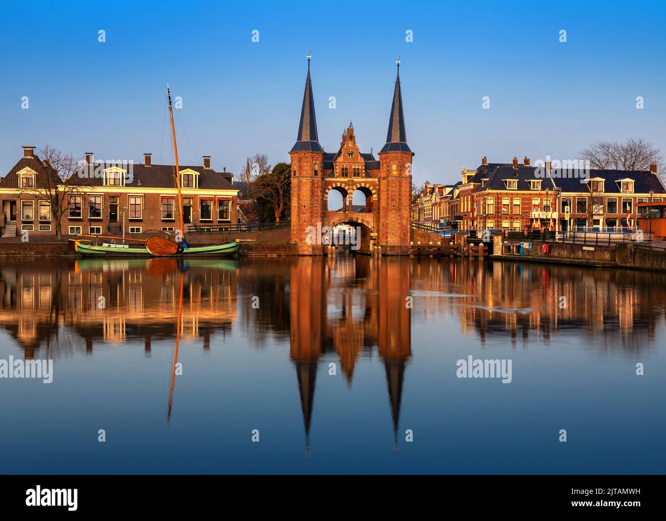 The Watergate in the Dutch city of Sneek is a famous landmark and ...