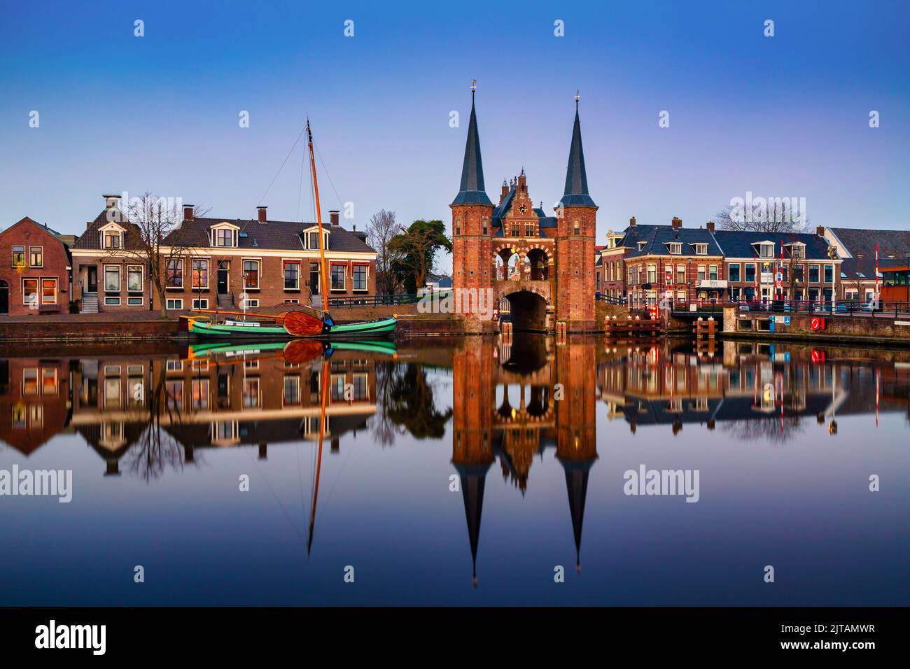 The Watergate in the Dutch city of Sneek is a famous landmark and ...