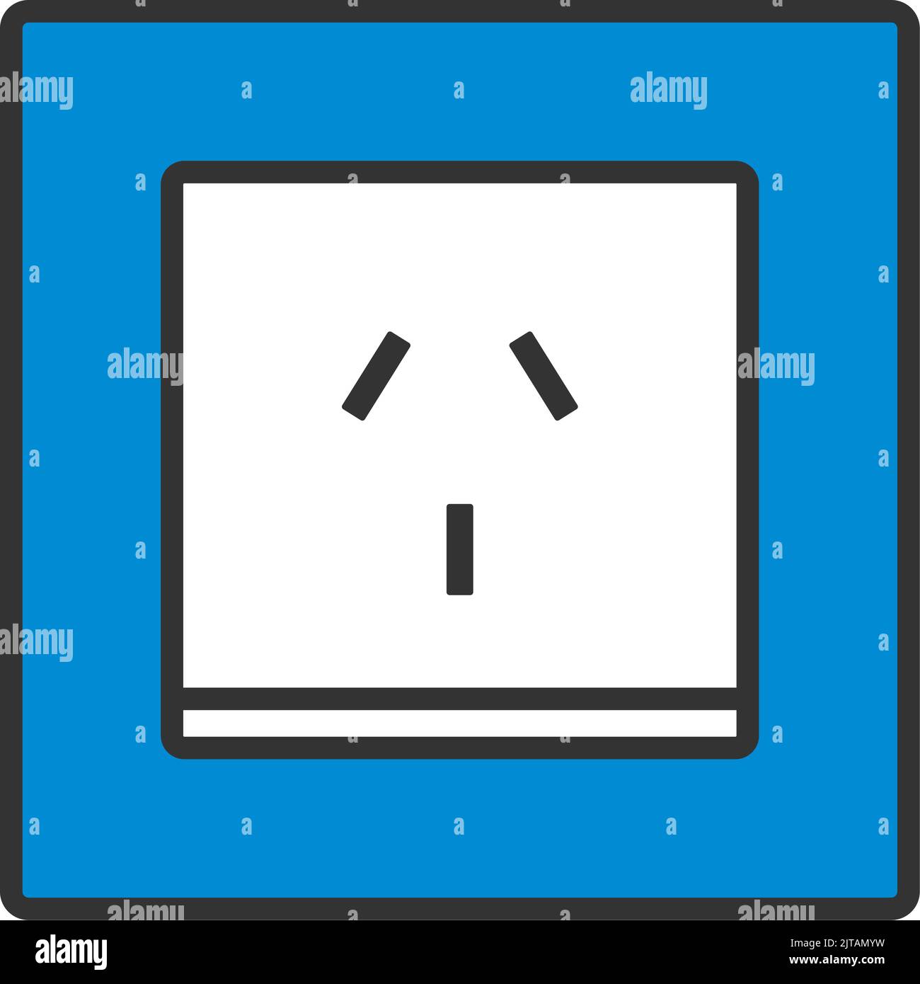 China Electrical Socket Icon. Editable Bold Outline With Color Fill ...