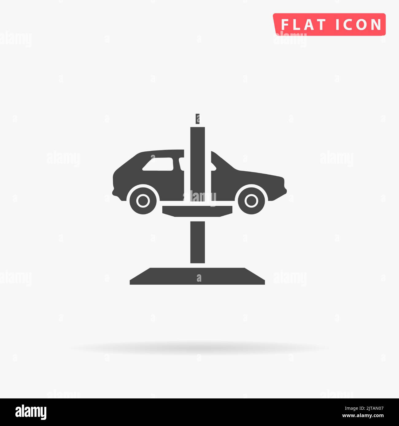 Car lift flat vector icon. Hand drawn style design illustrations Stock ...