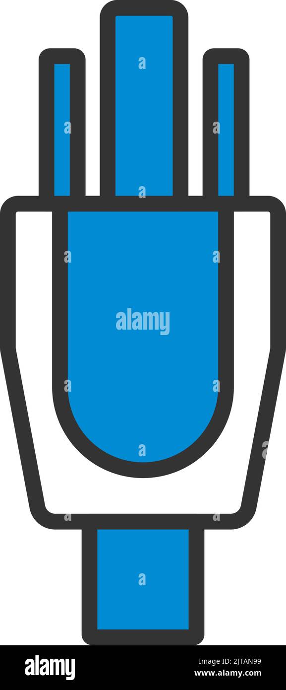 Electrical Plug Icon. Editable Bold Outline With Color Fill Design ...