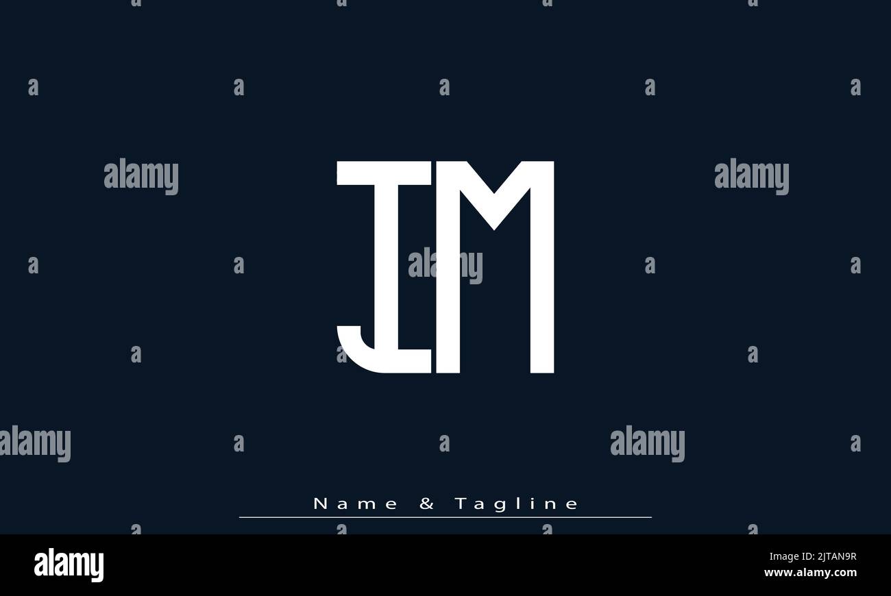 Alphabet letters Initials Monogram logo IM , MI Stock Vector Image ...