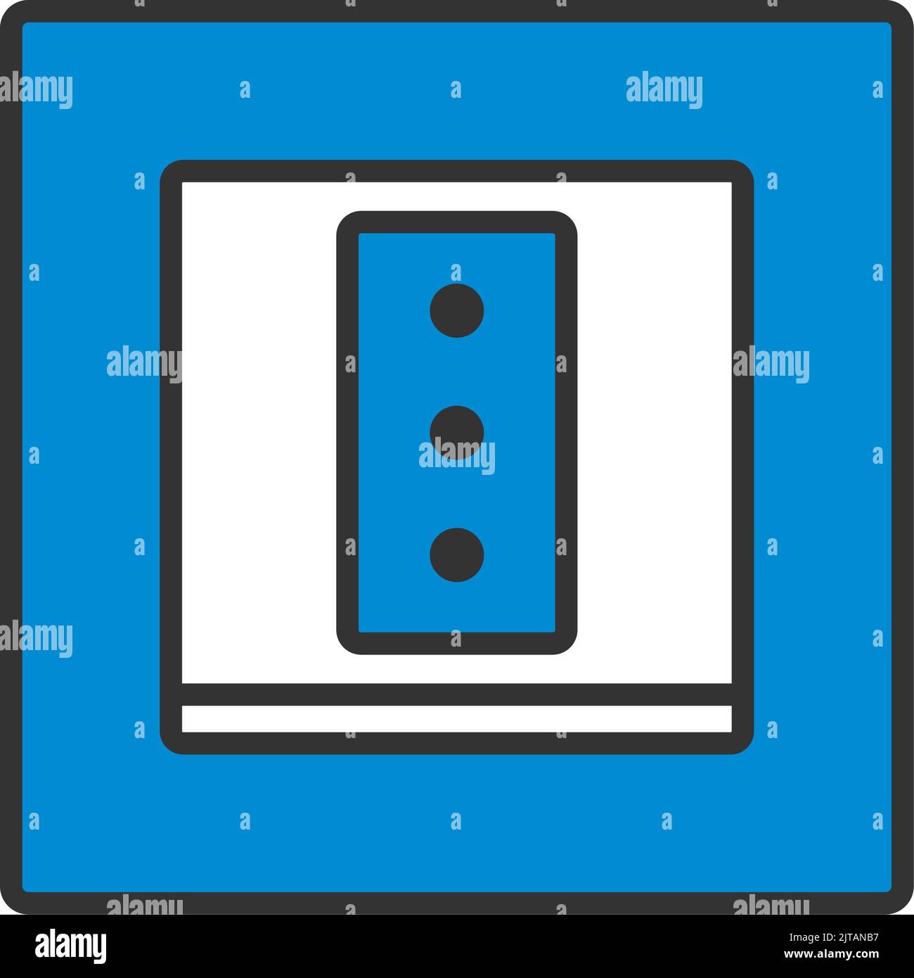 Italy Electrical Socket Icon. Editable Bold Outline With Color Fill ...