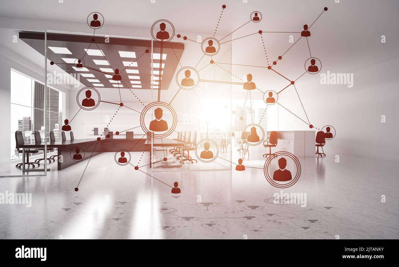 Networking and wireless connection as concept for effective modern ...