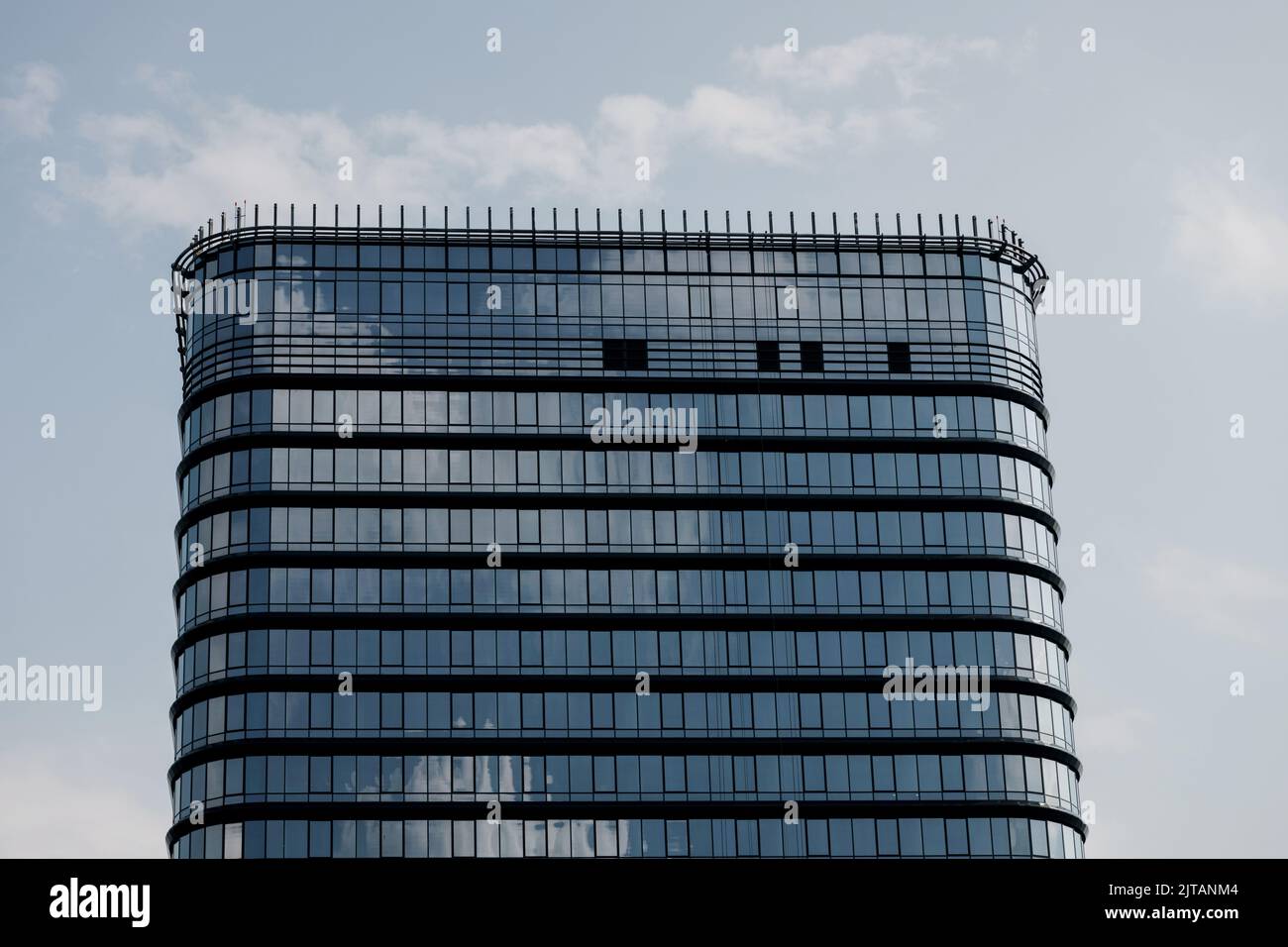 Modern architecture bank financial office tower building. Glass facade ...