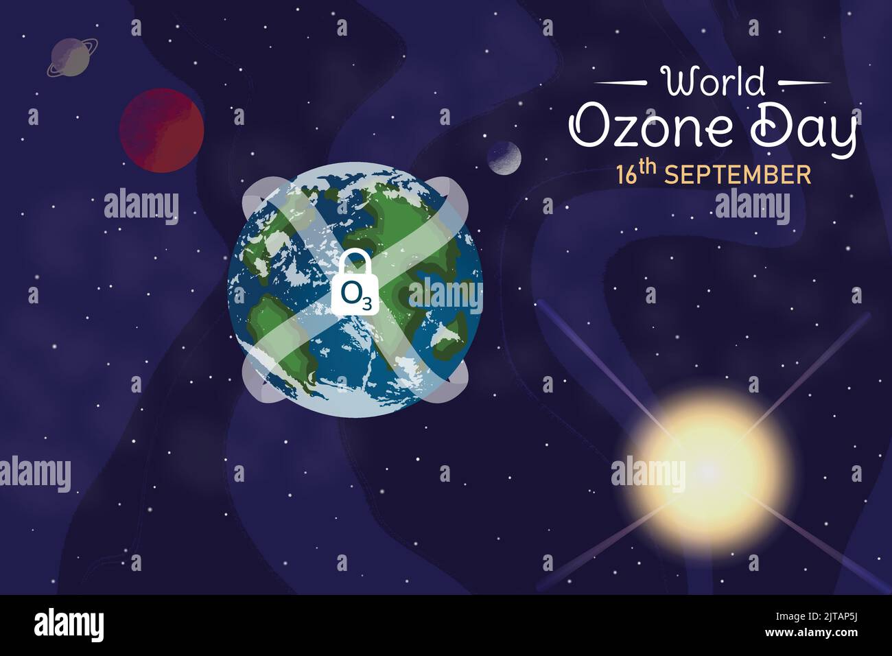 World Ozone Day Realistic Design Vector Illustration. September 16 ...