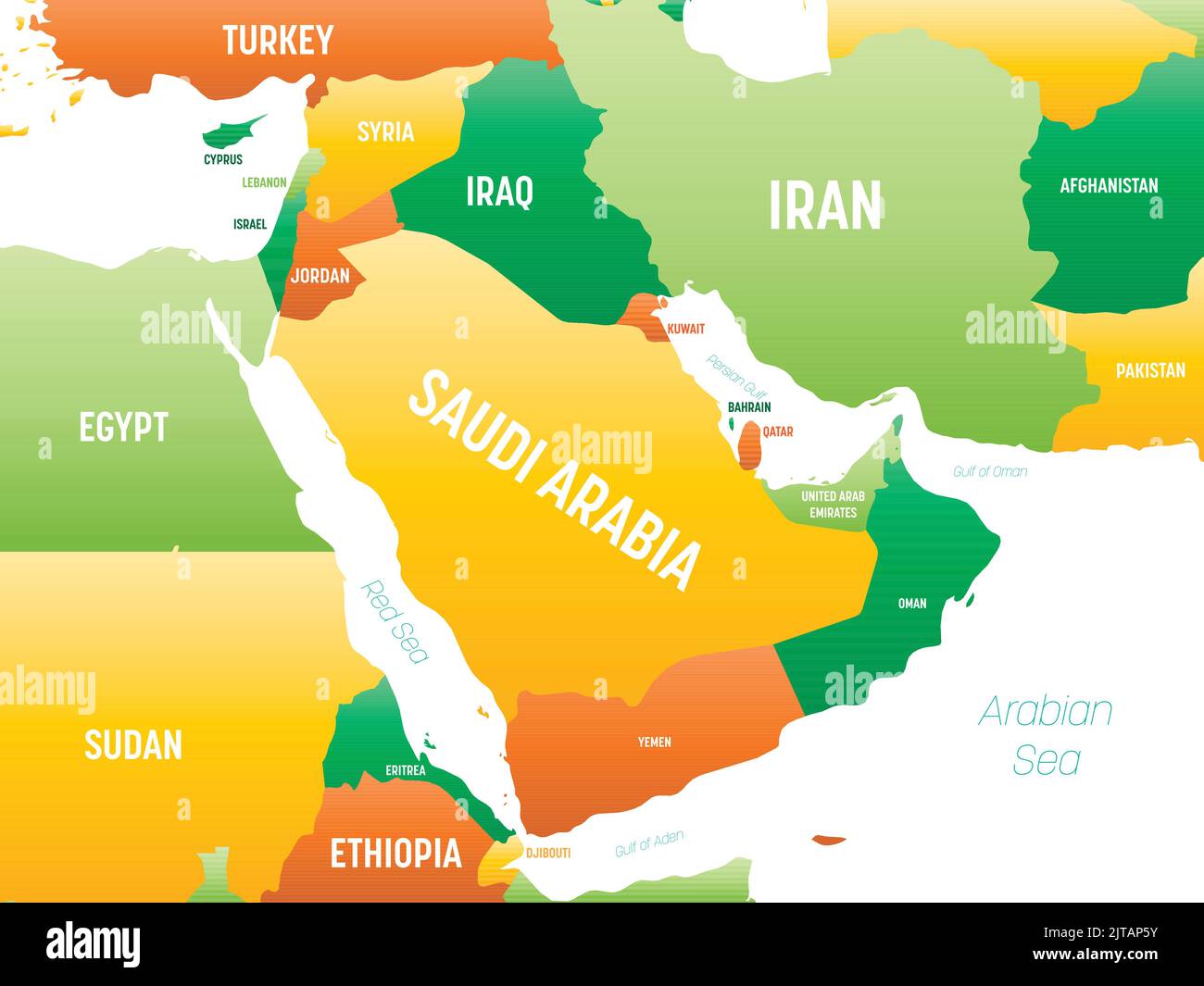 Middle East Political Map 6,600+ Middle East Map Stock Photos,