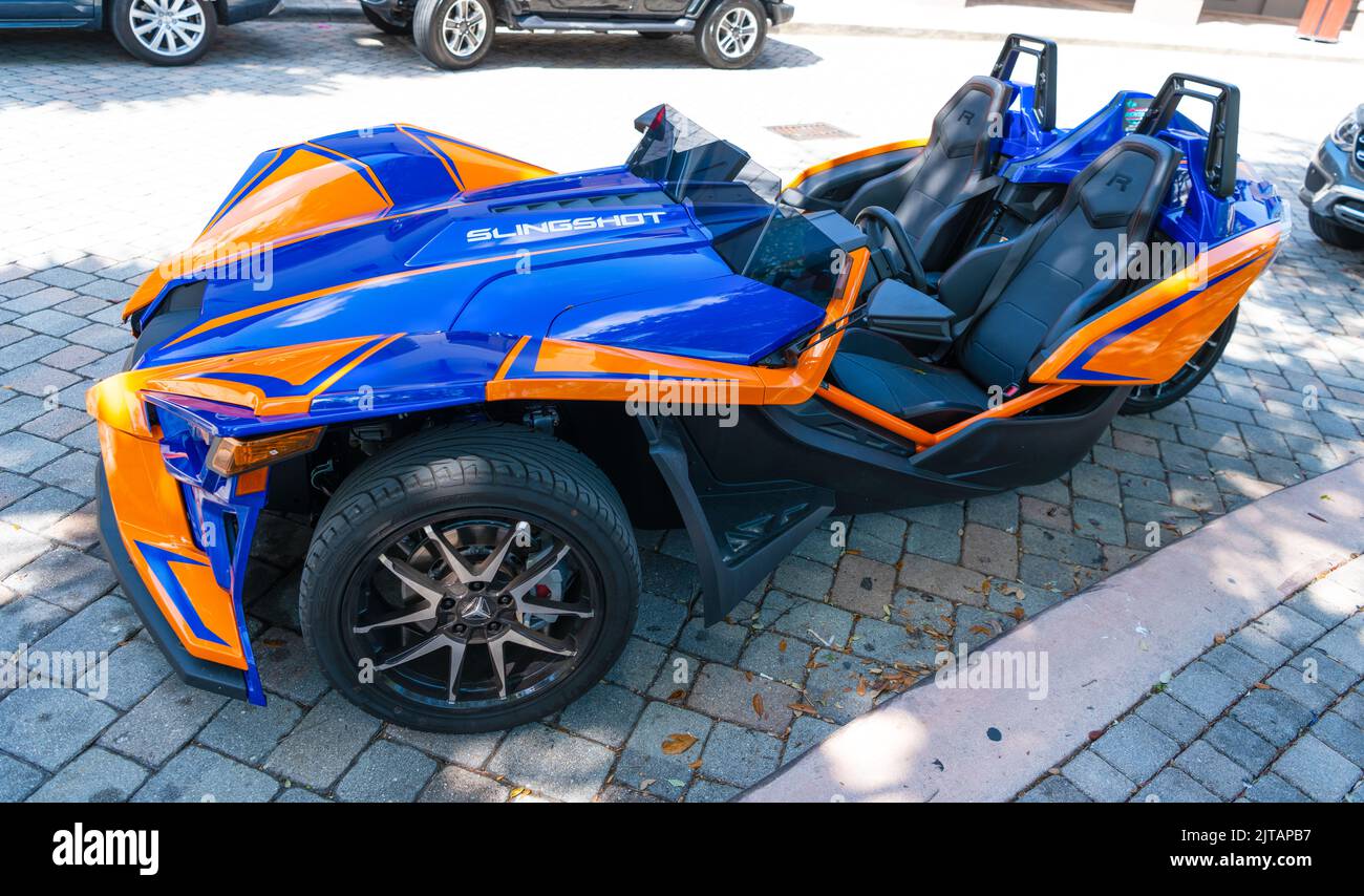 Miami Beach, Florida USA - April 15, 2021: blue orange polaris ...