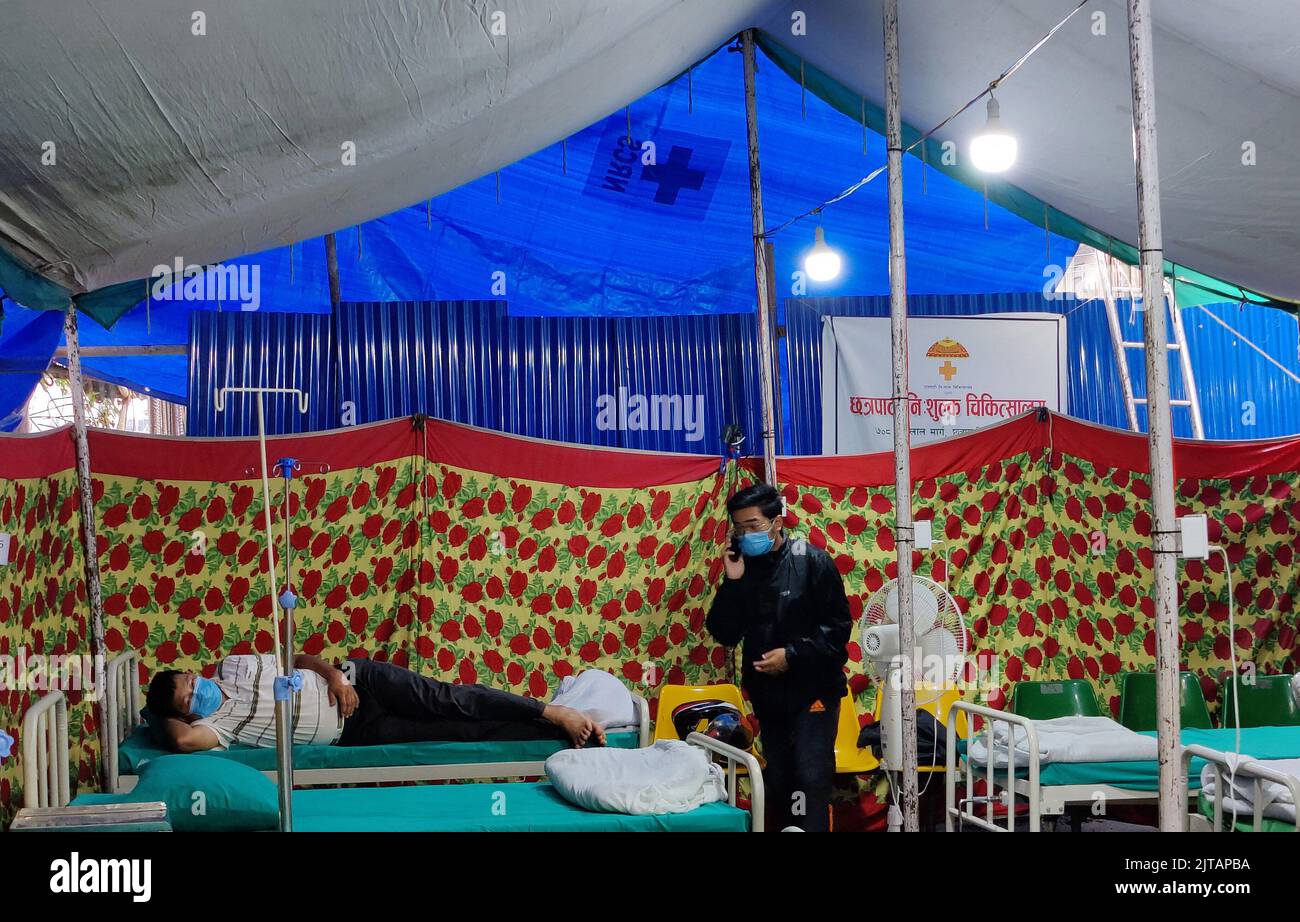 Kathmandu, Bagmati, Nepal. 28th Aug, 2022. A patient diagonised with ...