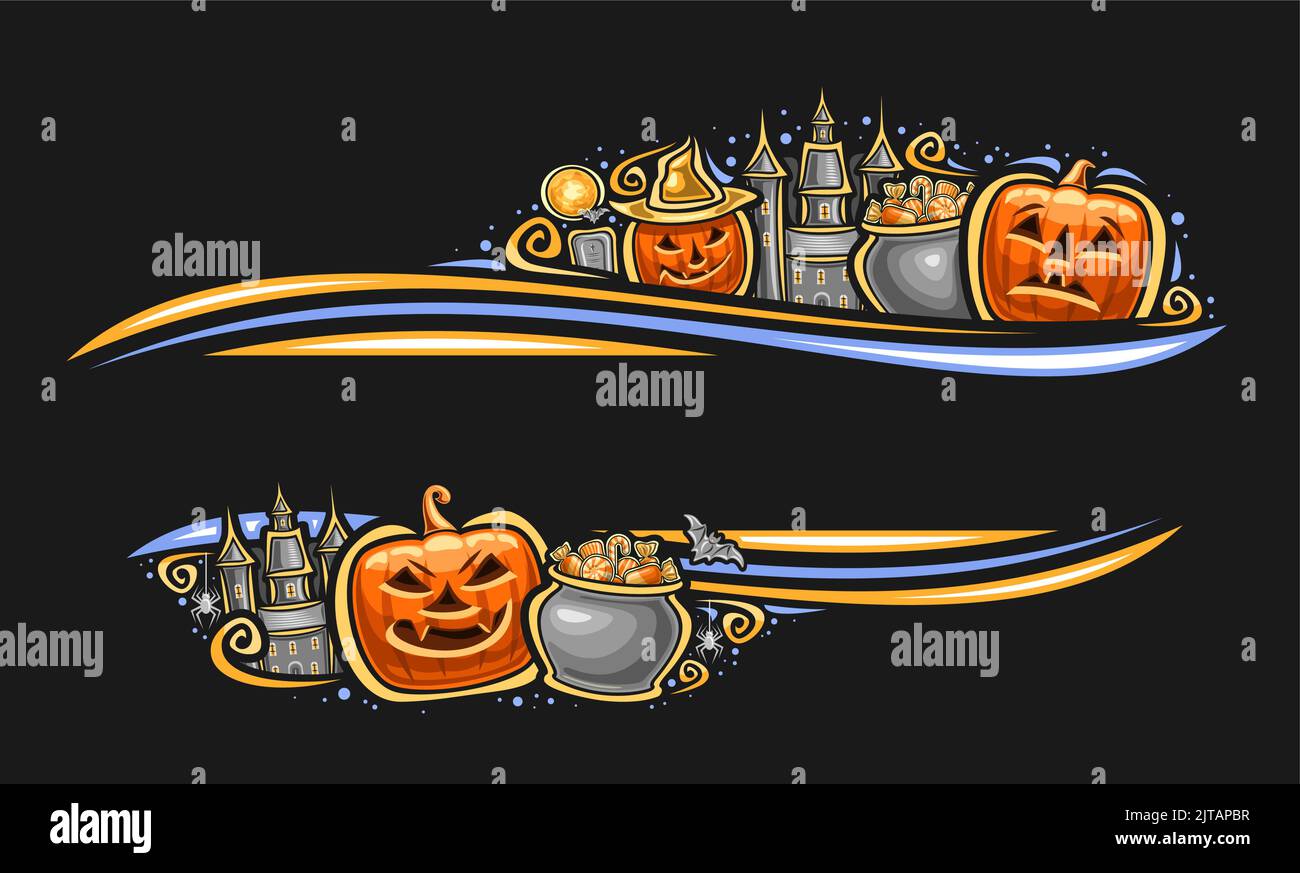 Vector border for Halloween with copy space for congratulation text ...
