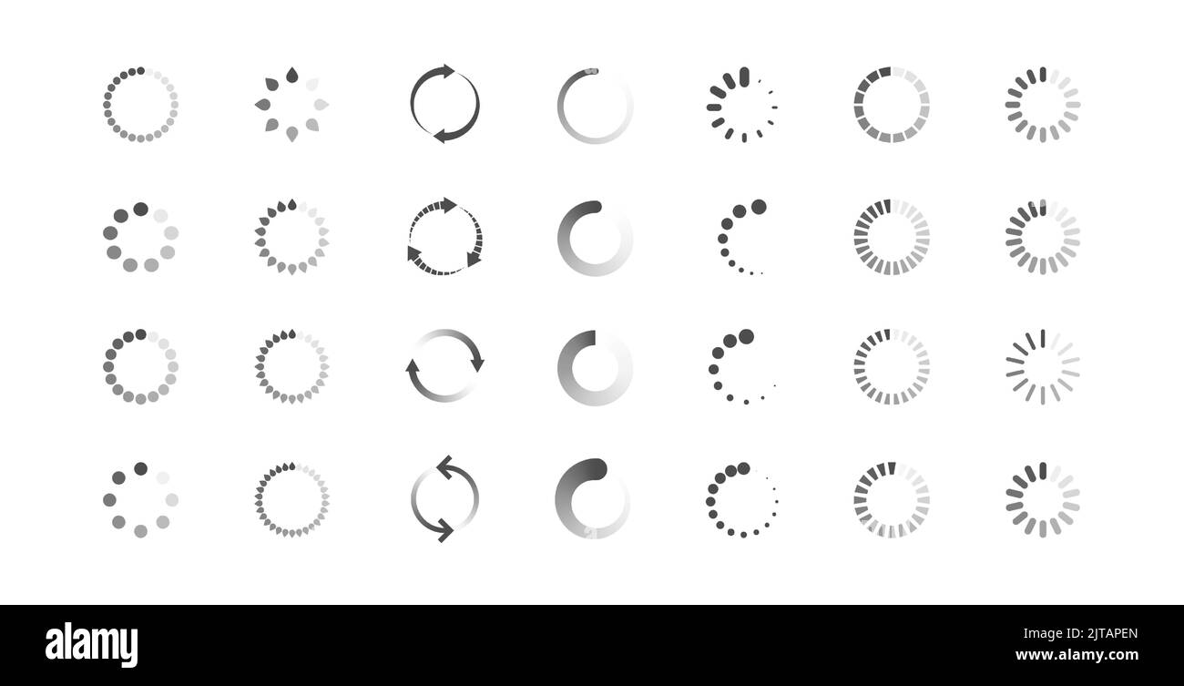 Download signs set. Load icons. Data load Stock Vector Image & Art - Alamy