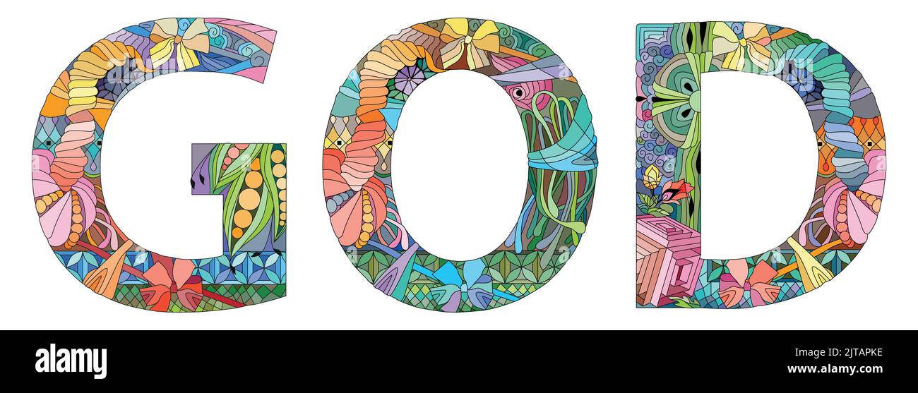 Hand-painted art design. Hand drawn illustration word GOOD for t-shirt ...