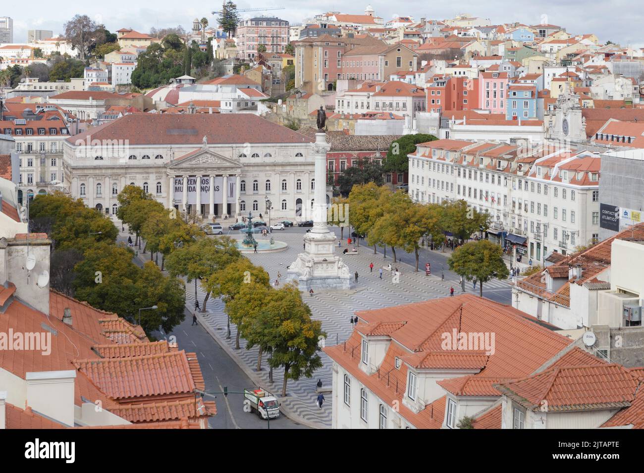 Lisbon baixa overview hi-res stock photography and images - Alamy