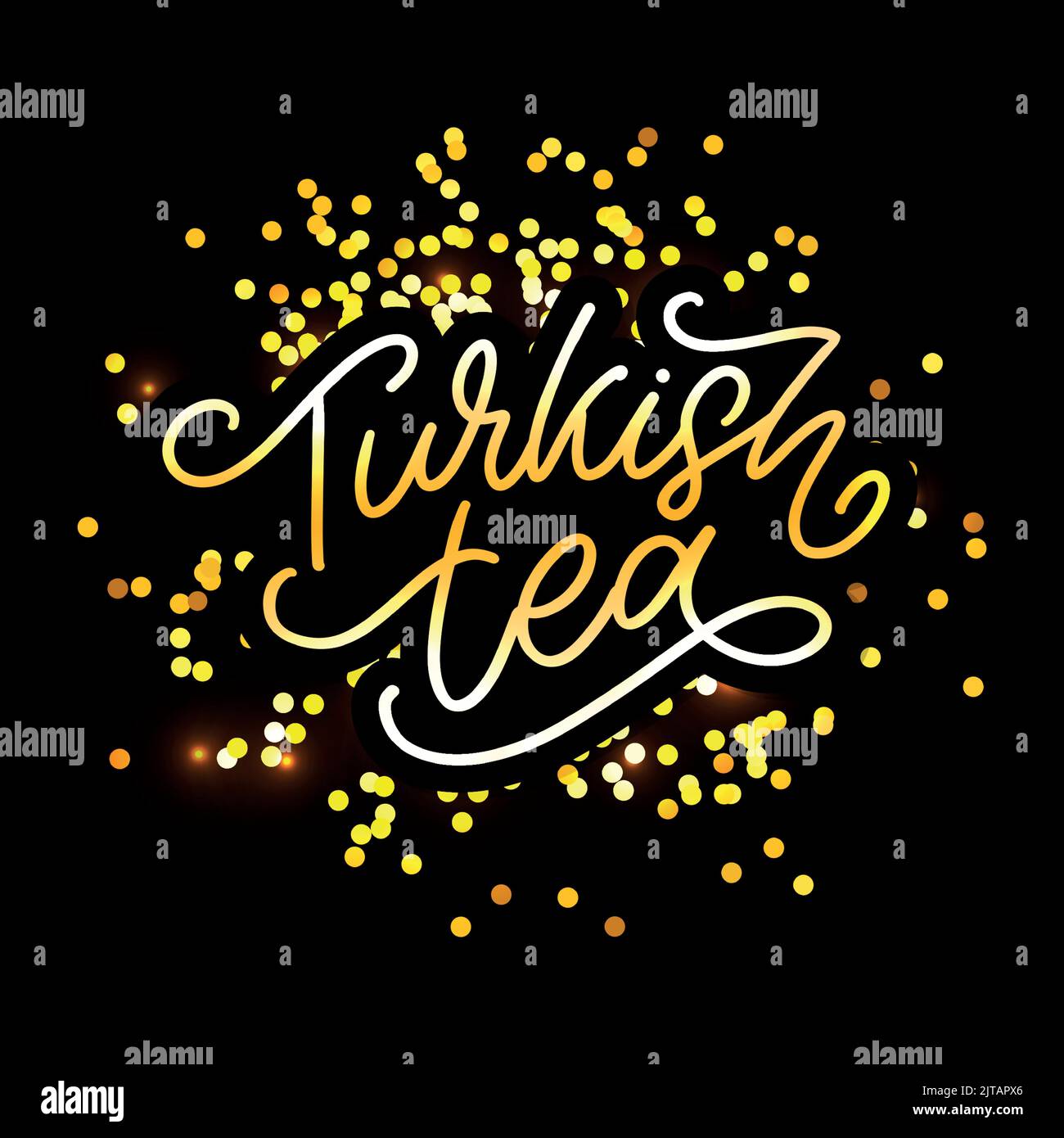 Turkish traditions of tea ceremony. Tea time. Decorative elements for ...