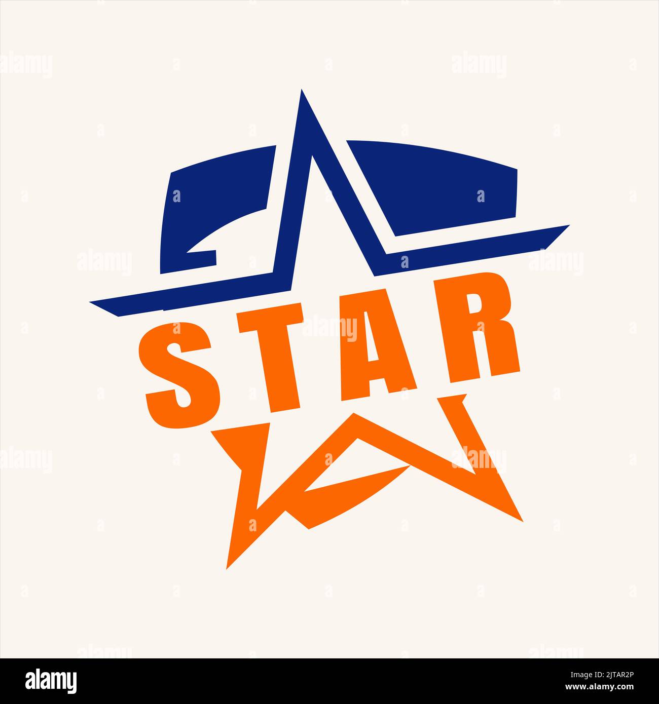Star symbol illustration design, shield with in trendy flat style ...