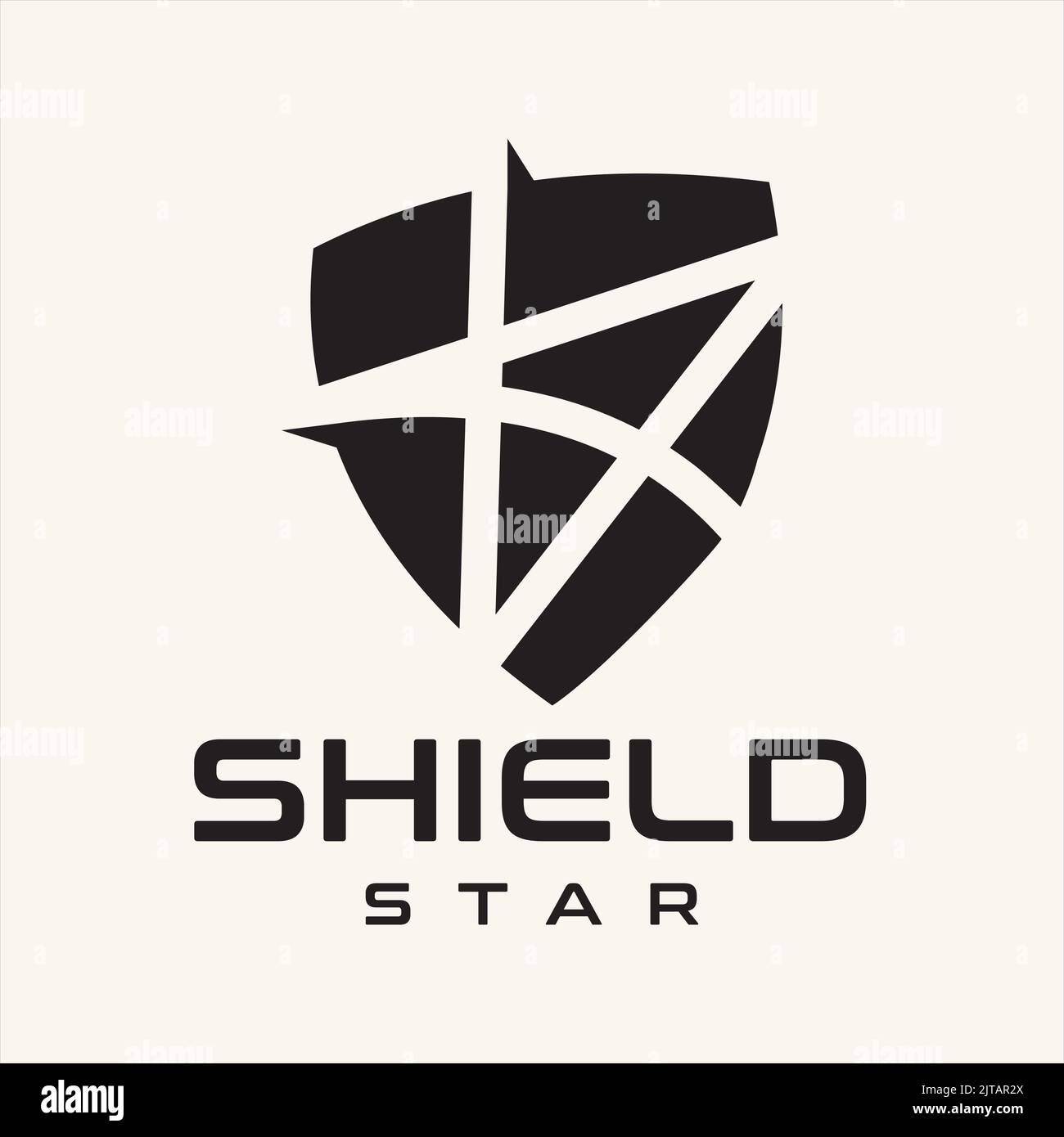 Logo Design Shield illustration design icon with star symbol in trendy ...
