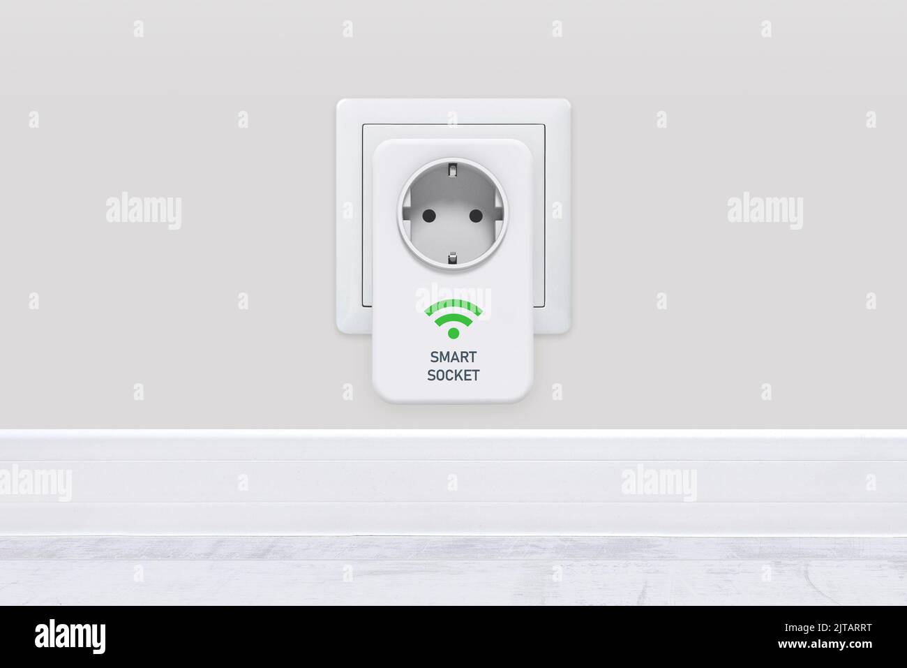 Electrical smart socket, energy efficiency, smart home concept Stock ...