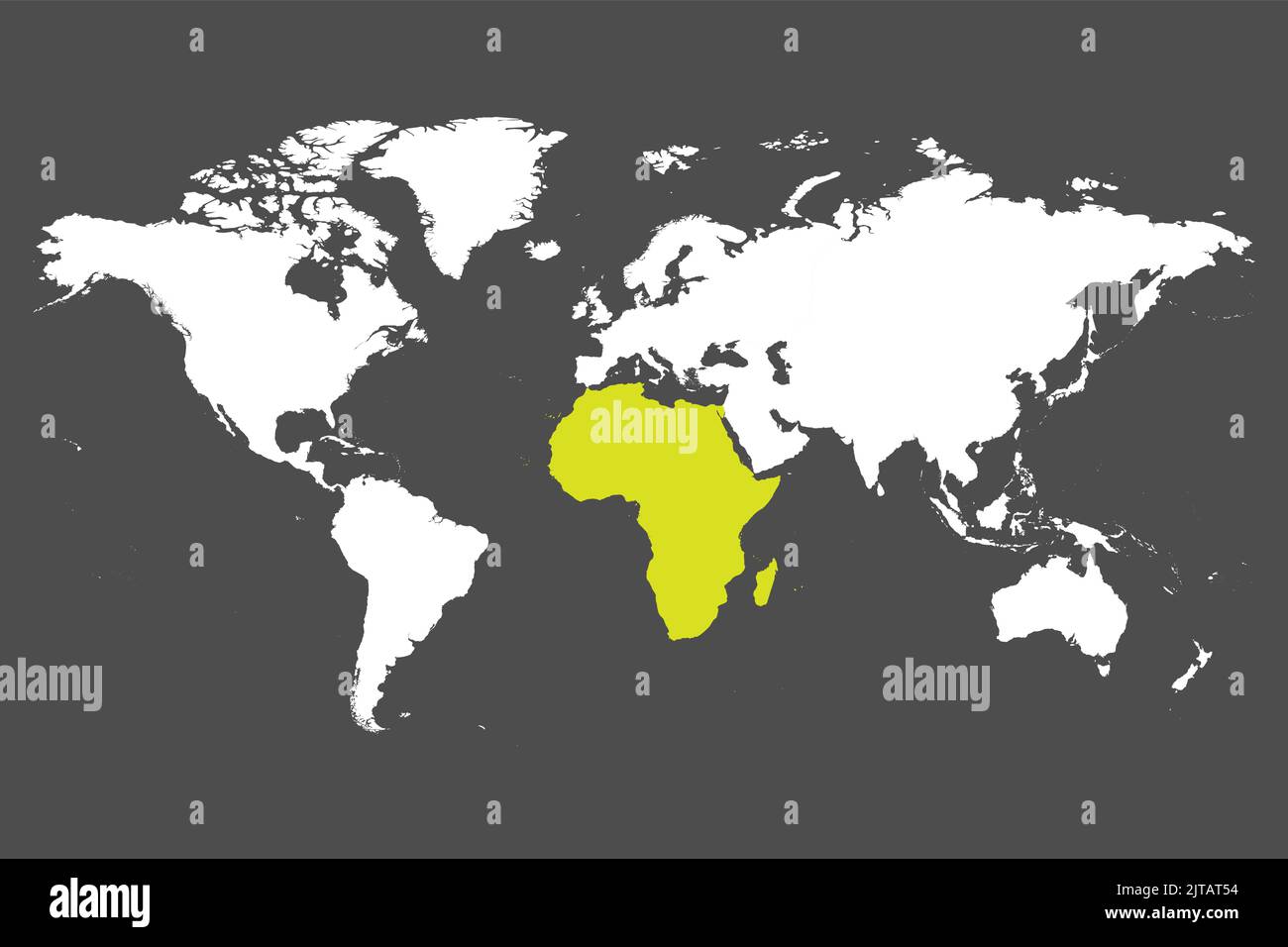 Africa continent green marked in World map Stock Vector Image & Art - Alamy