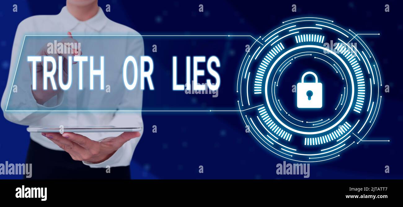 Inspiration showing sign Truth Or Lies. Business showcase Decide ...