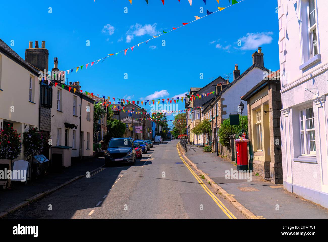 Moretonhampstead Devon street in beautiful Dartmoor National Park town ...