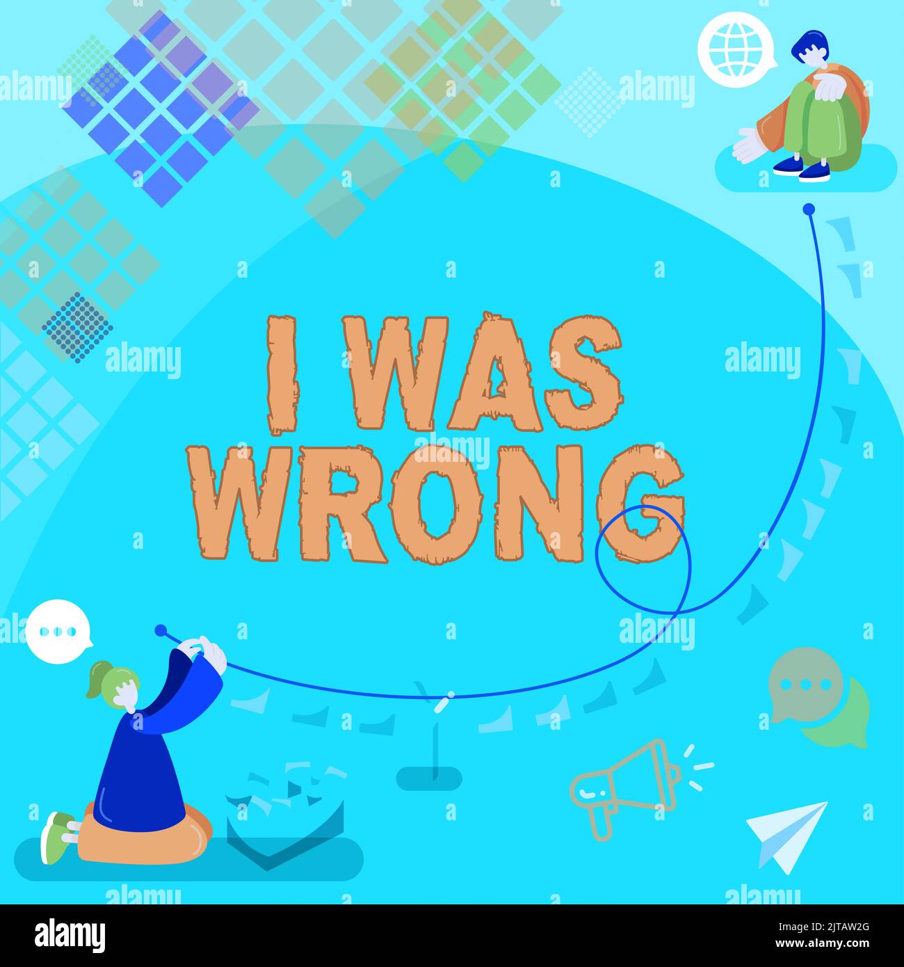 Text showing inspiration I Was Wrong. Internet Concept Acceptance of a ...