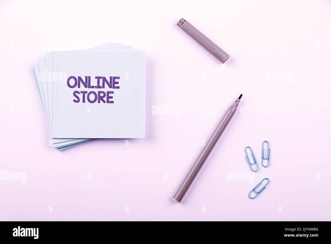 Text showing inspiration Online Store. Business approach Internet ...