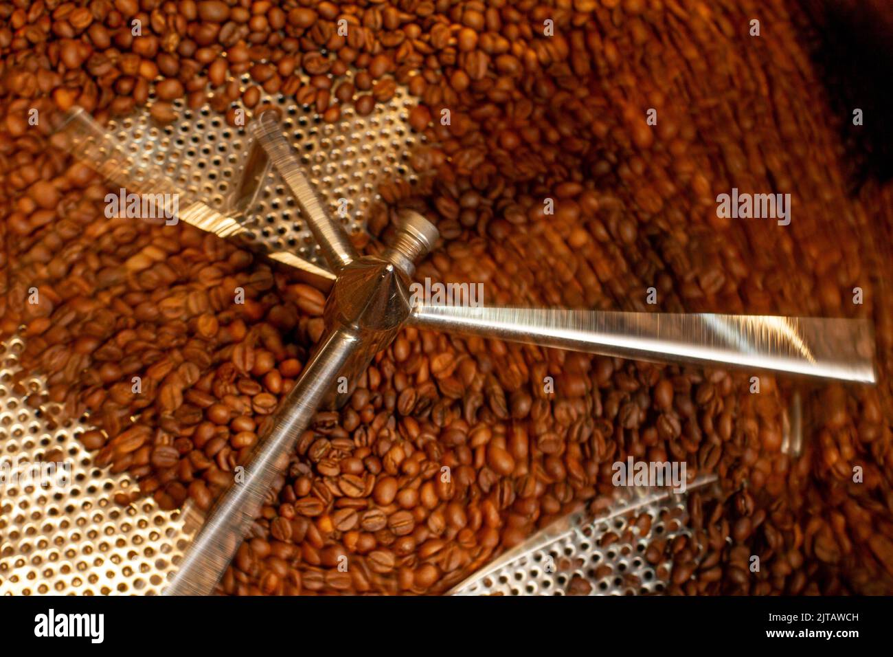 Roasted coffee machine Stock Photo - Alamy