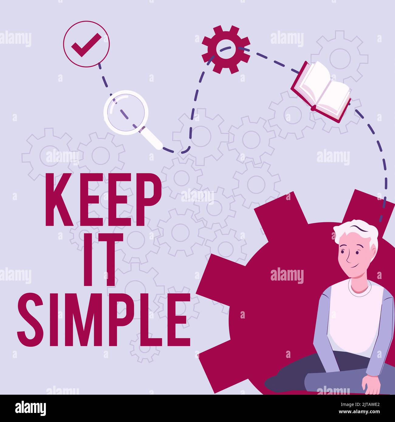 Hand writing sign Keep It Simple. Business concept Easy to toss around ...