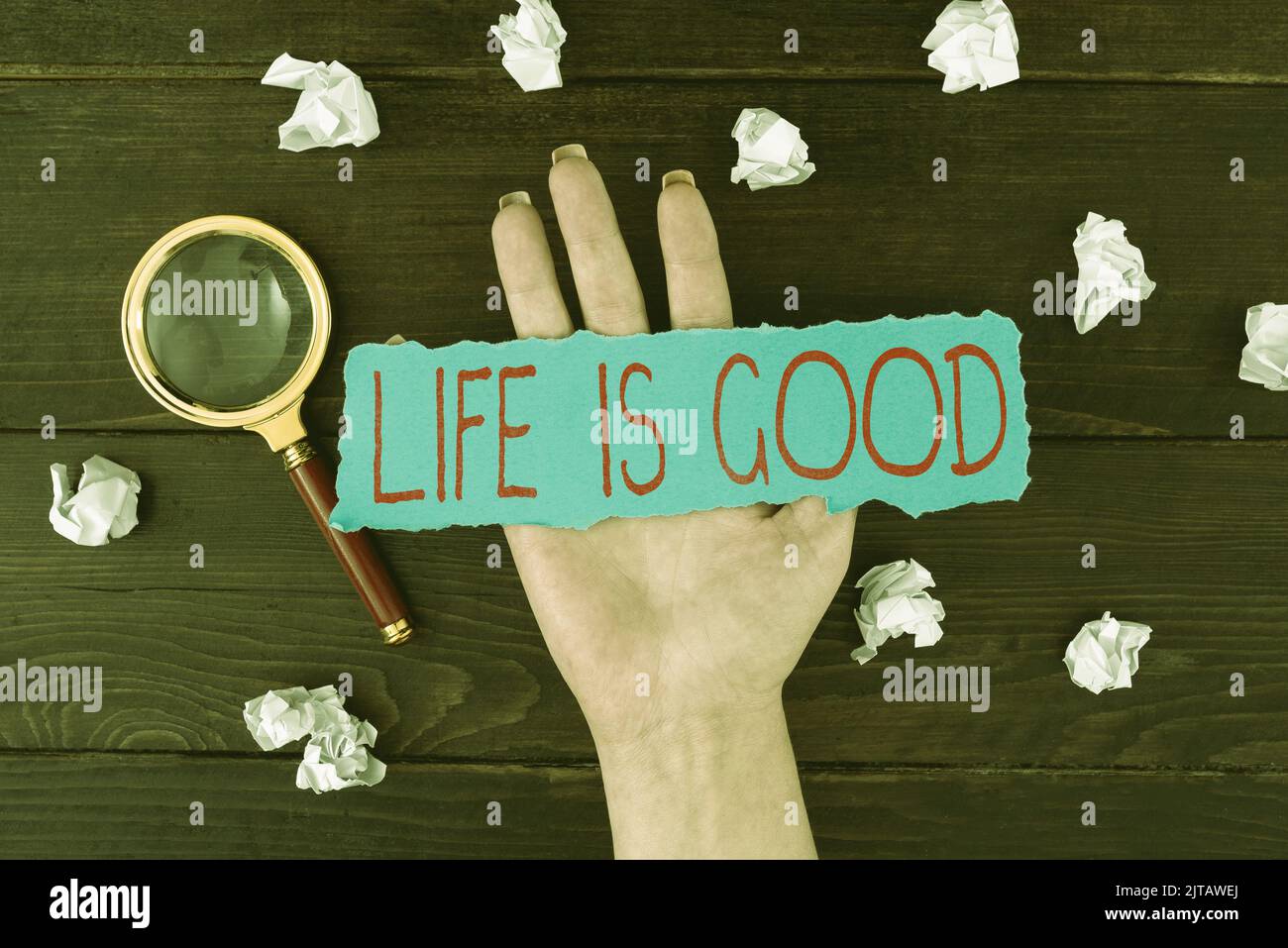 Inspiration showing sign Life Is Good. Business concept Obtain ...