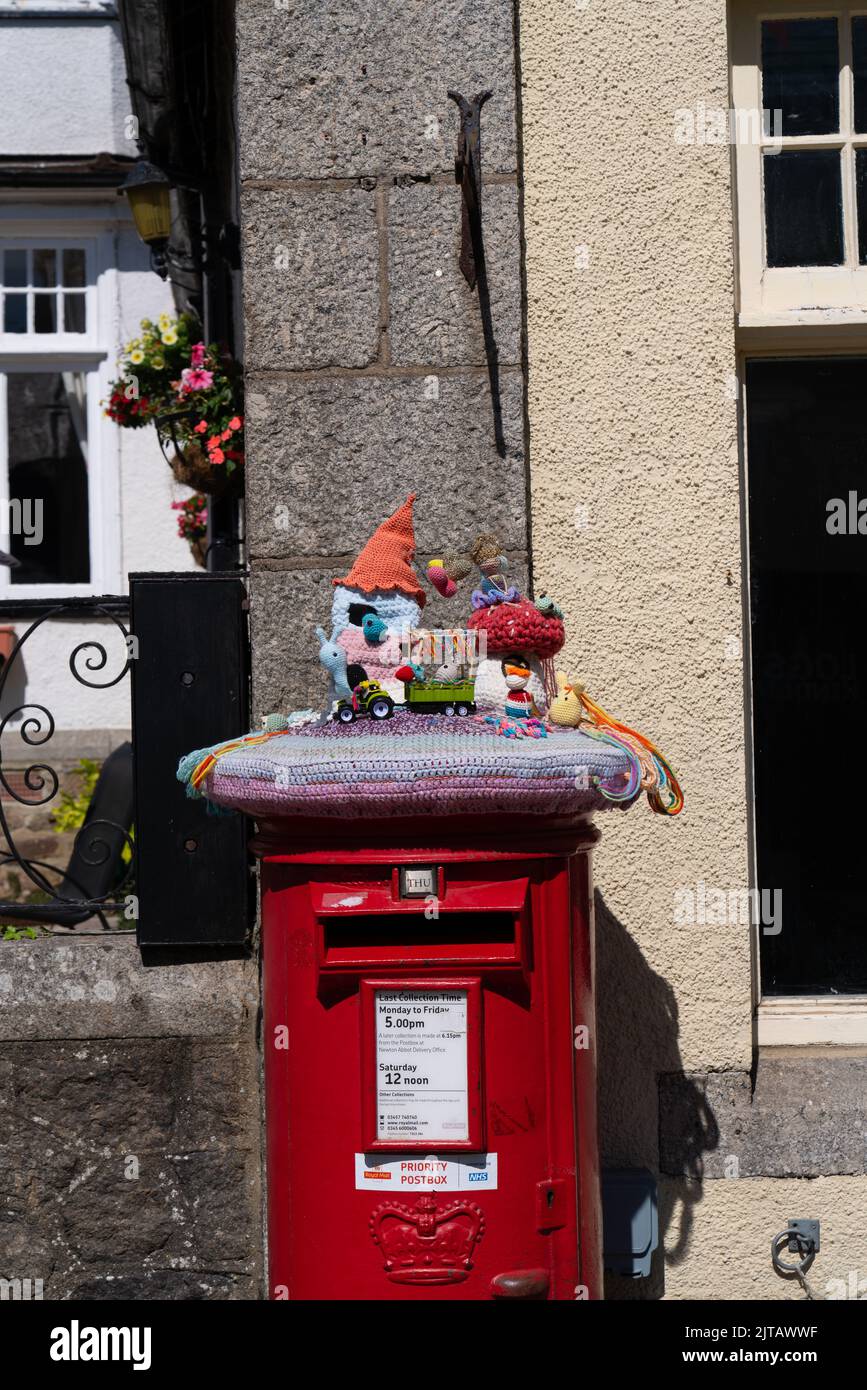 Post box decoration annual summer carnival Dartmoor town of ...