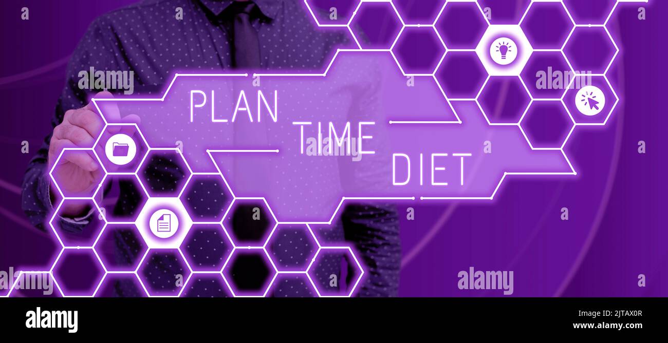 Text sign showing Plan Your Diet. Business approach Schedule fitness ...