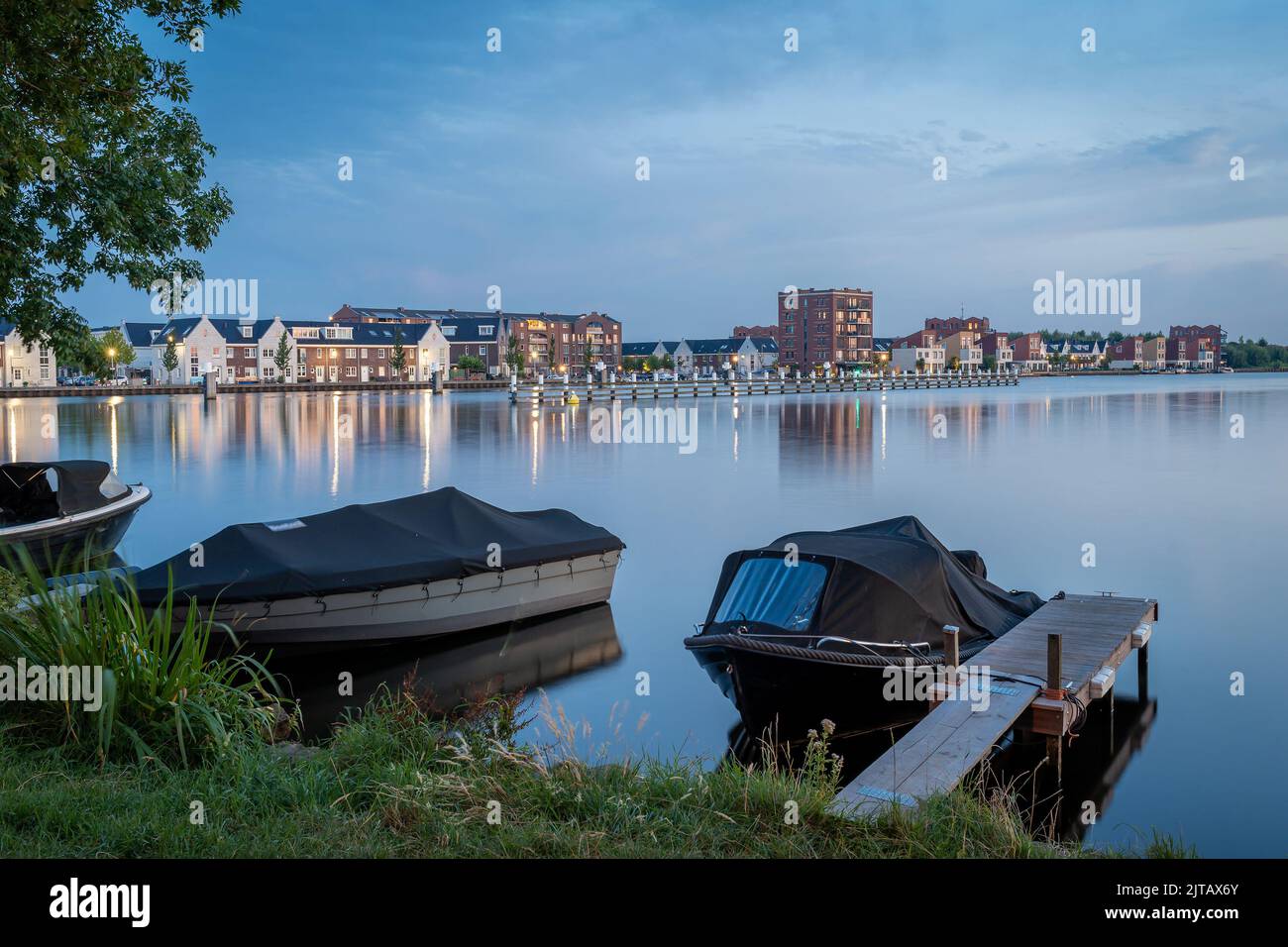 View of the modern residential neighbourhood and waterfront of ...