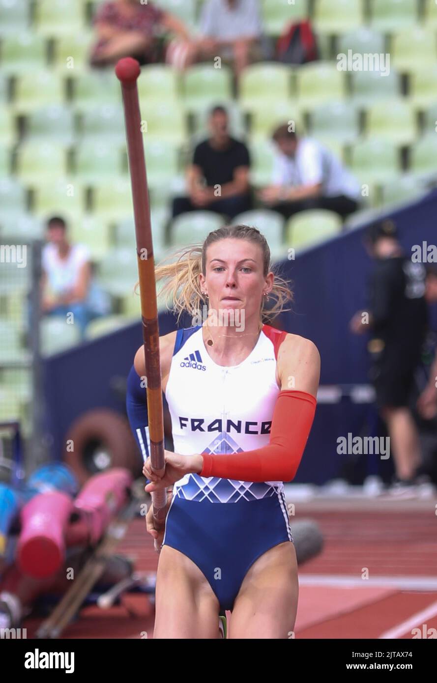 Margot Chevrier of France Women's Pole Vault during the European ...