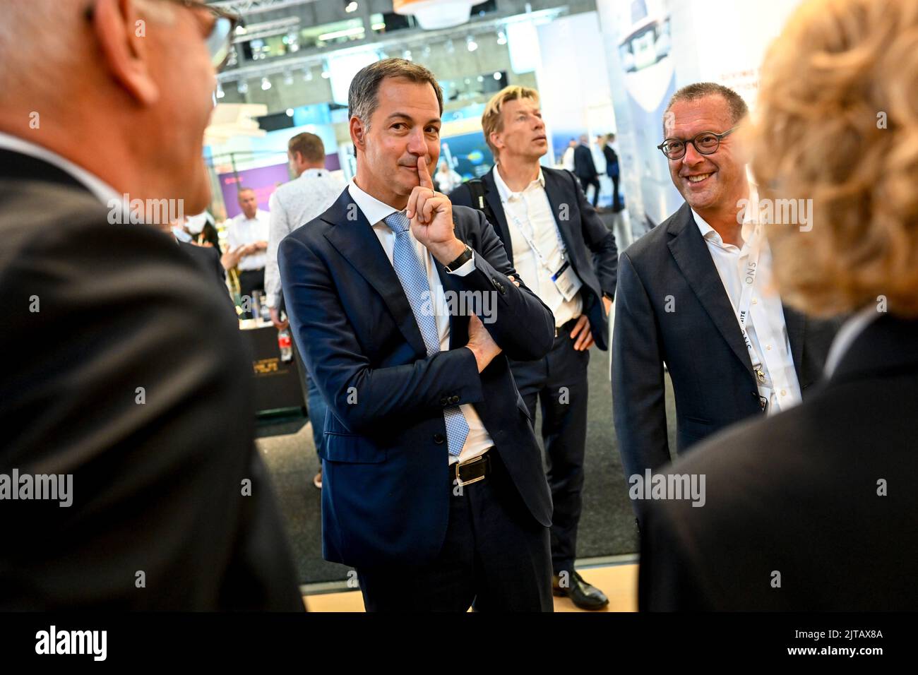Prime Minister Alexander De Croo and Pascal De Buck, CEO Fluxys pictured during the Offshore ...