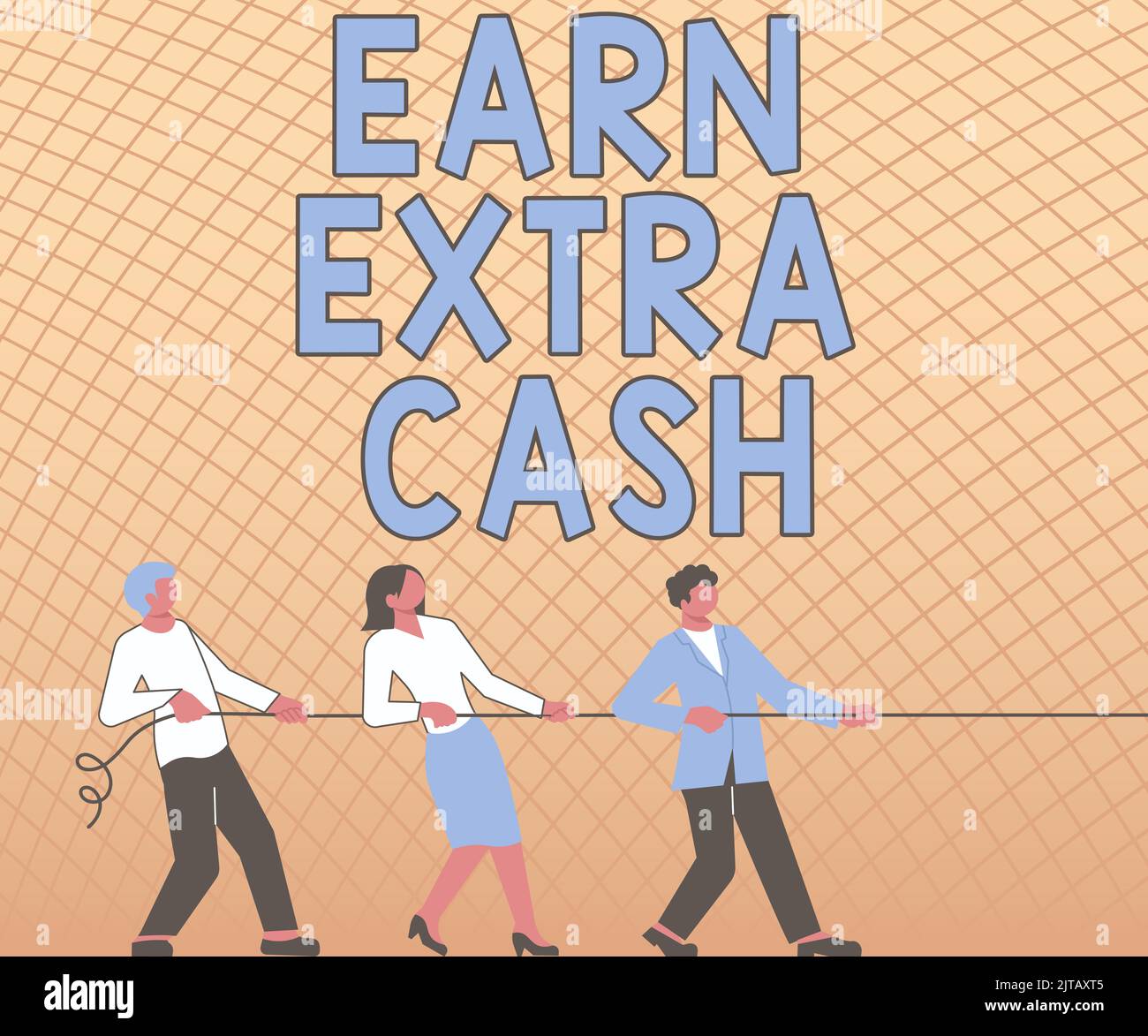 Conceptual caption Earn Extra Cash. Word for Make additional money more ...