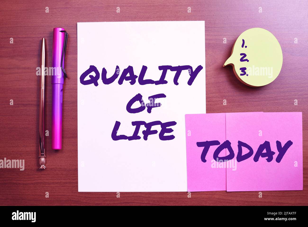 Writing displaying text Quality Of Life. Word for Being in good health ...