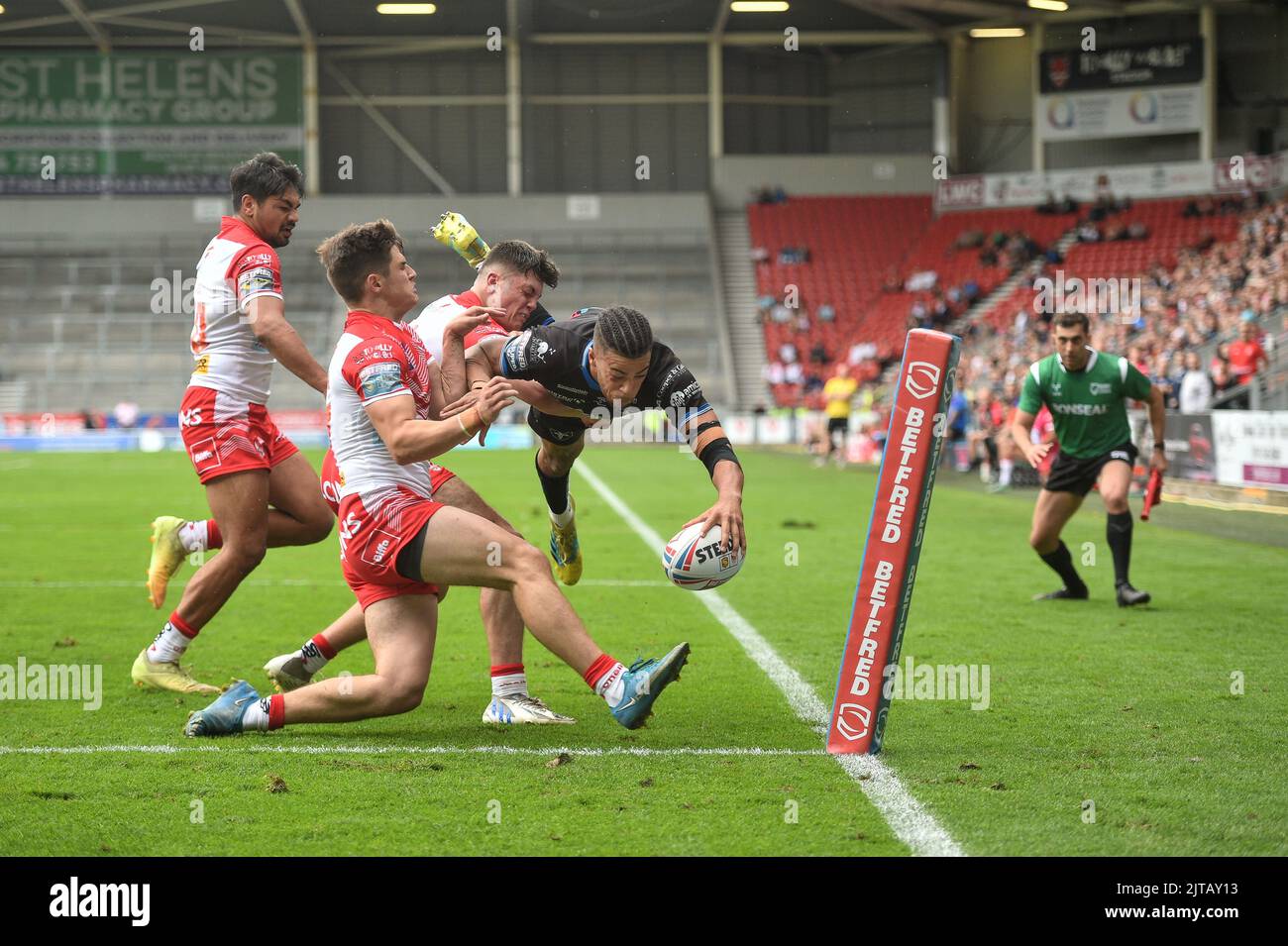 St. Helens, England - 29th August 2022 - Wakefield Trinity's Lewis ...