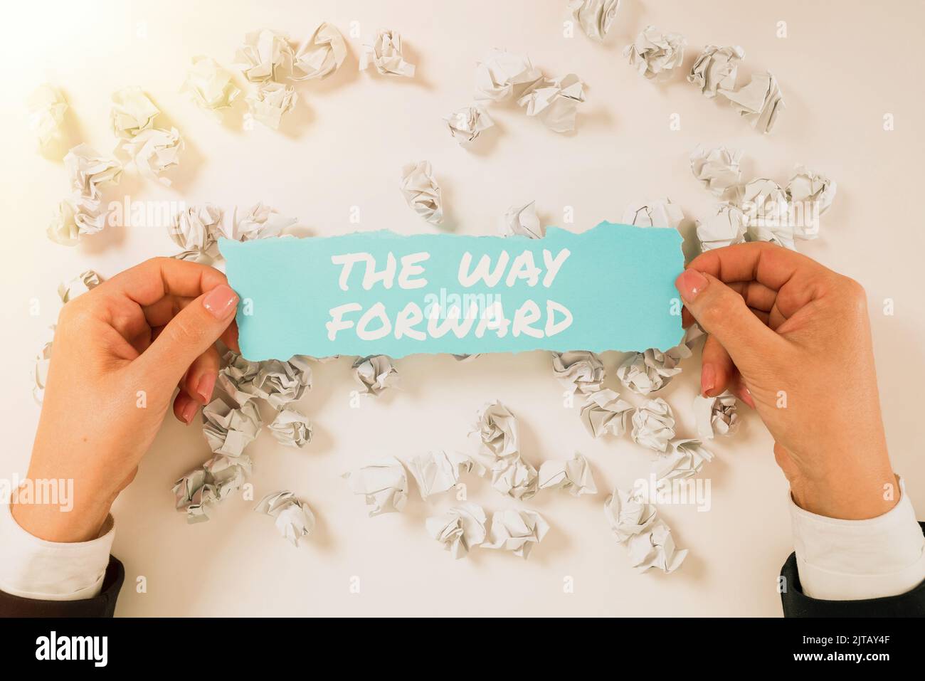 Conceptual caption The Way Forward. Business idea Direction to keep ...