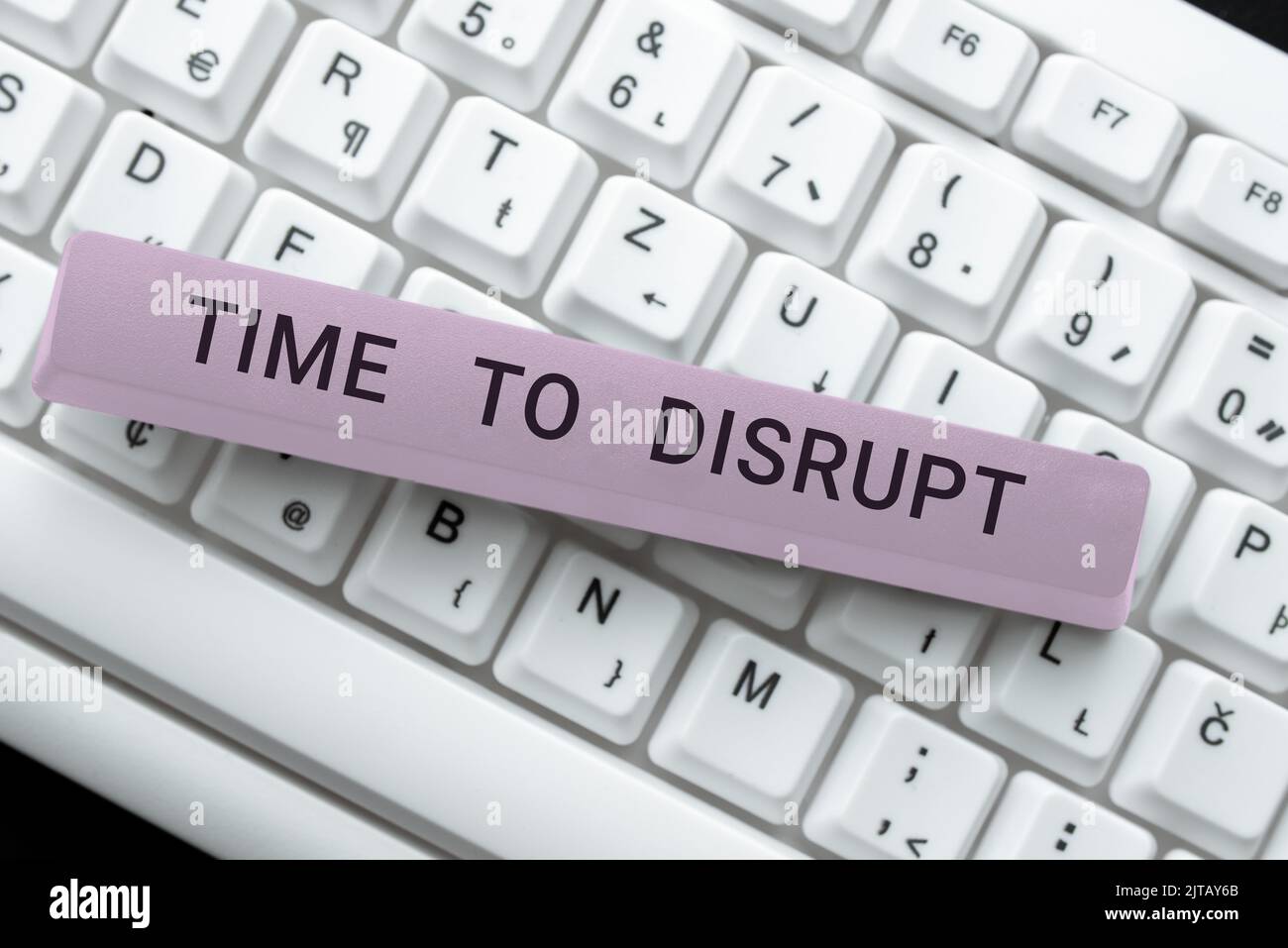 Conceptual caption Time To Disrupt. Concept meaning Moment of ...