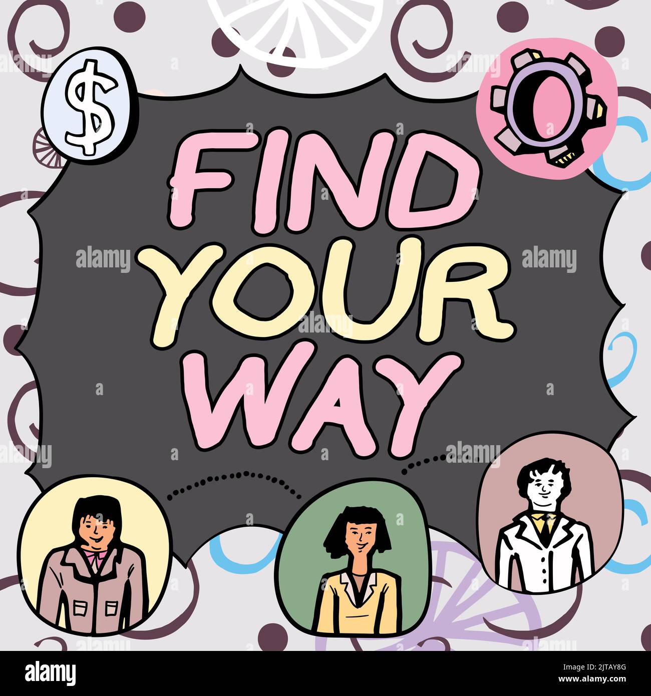 Text showing inspiration Find Your Way. Business overview Look for ...