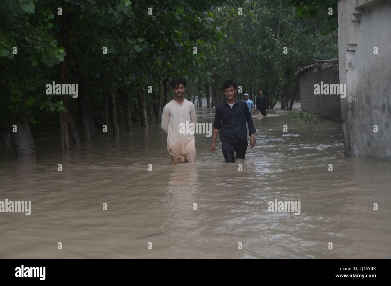Peshawar, Pakistan. 26th Aug, 2022. Torrential rains and storms cause ...