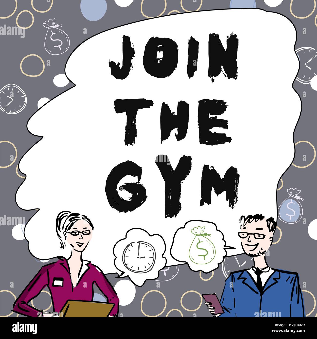 Sign displaying Join The Gym. Business concept Motivation to start ...