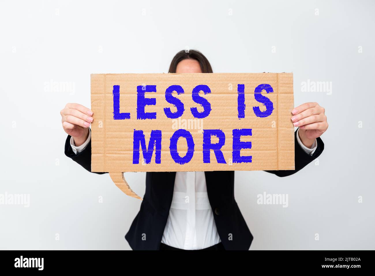 Handwriting text Less Is More, Word for Minimalist approach to artistic ...