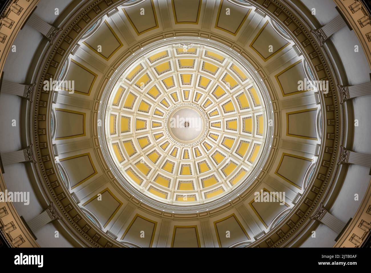 Inner dome and ceiling from the rotunda floor of the Colorado State ...