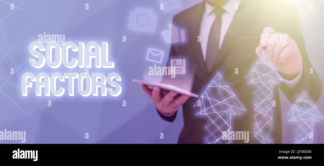 Text showing inspiration Social FactorsThings that influences lifestyle ...