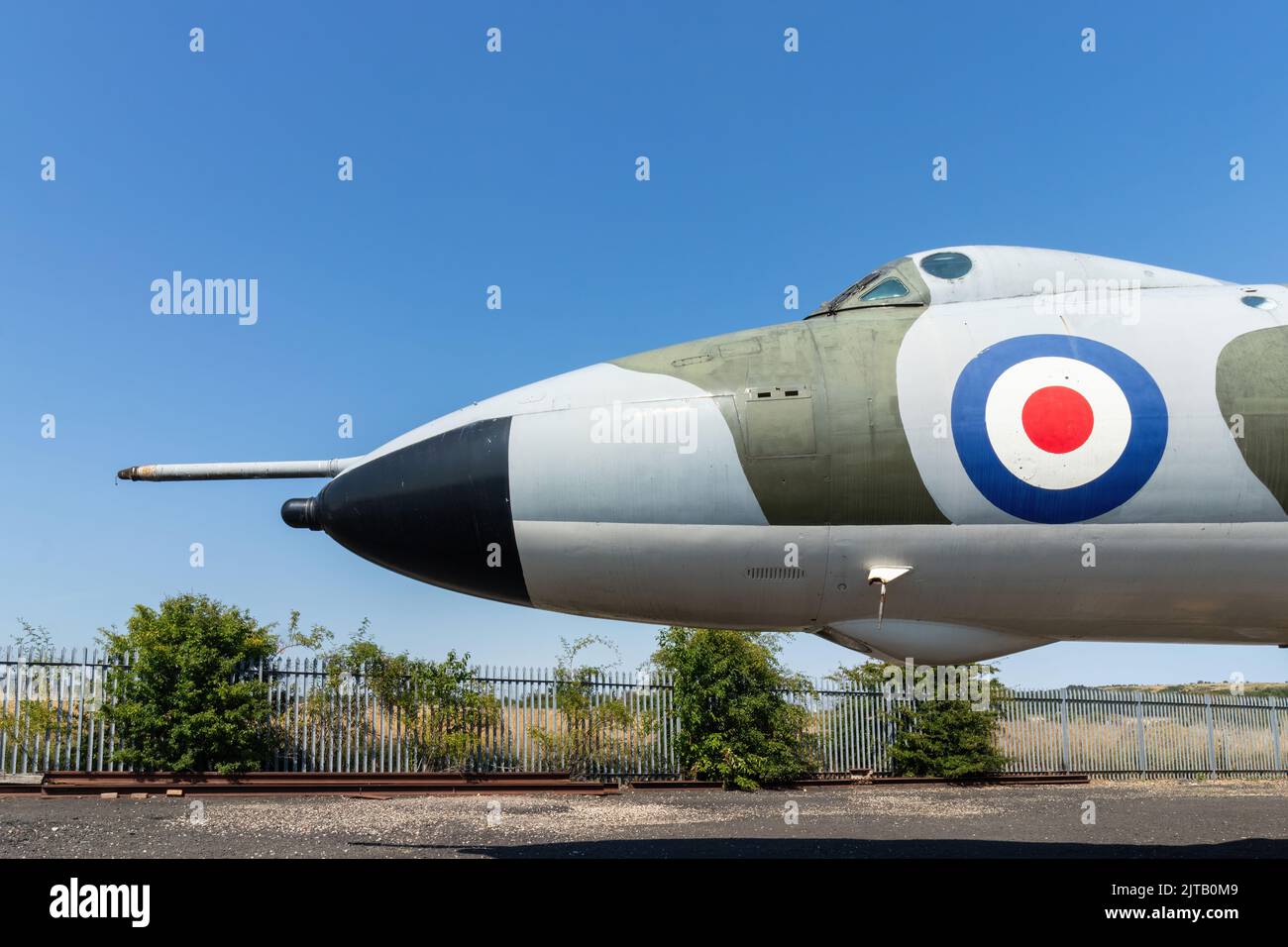 cockpit vulcan bomber military aircraft with RAF roundel at North East ...