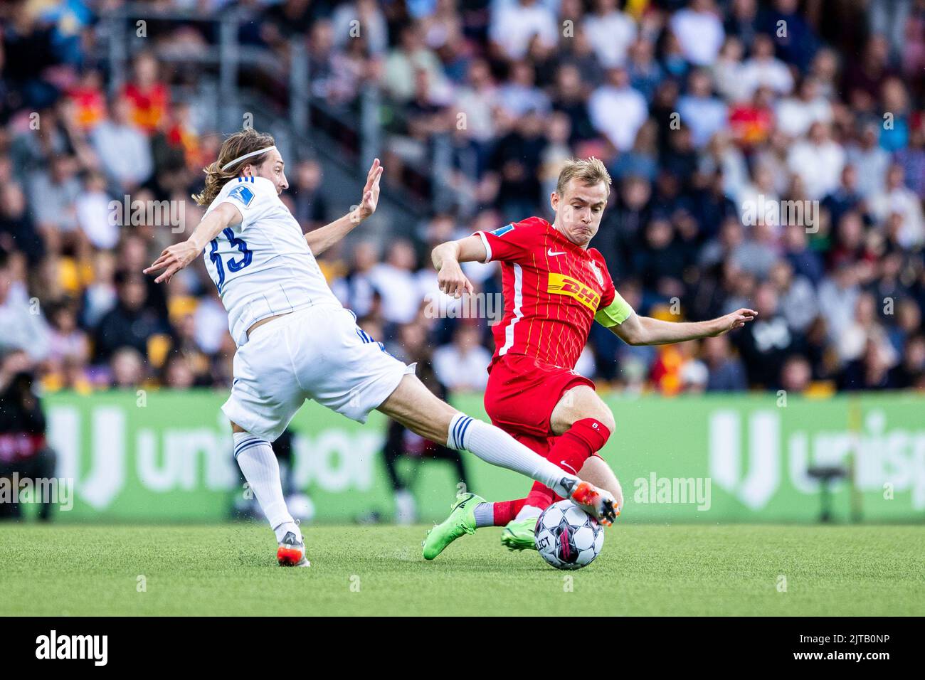 Farum, Denmark. 28th Aug, 2022. Jacob Steen Christensen (6) of FC ...