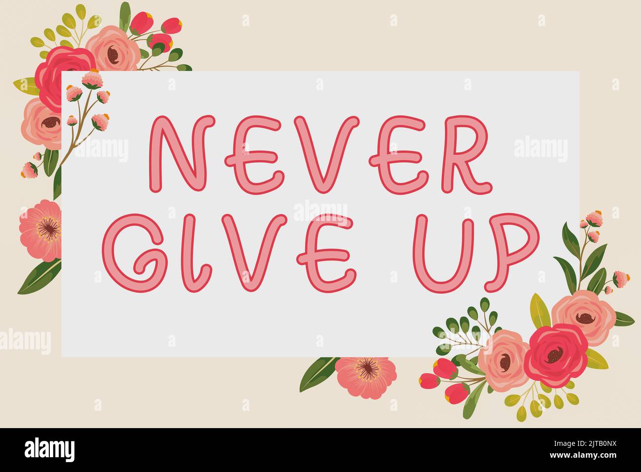 Writing displaying text Never Give Up. Internet Concept Keep trying ...