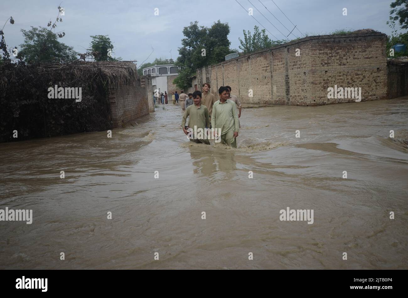August 26, 2022, Peshawar, Pakistan: Torrential rains and storms cause ...