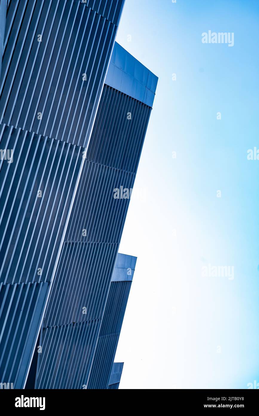 Modern architecture roof structure construction site Stock Photo - Alamy